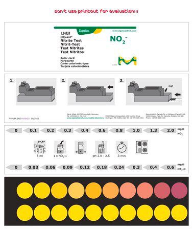1144240001 - Nitrite-test method: colorimetry with color chart and ...