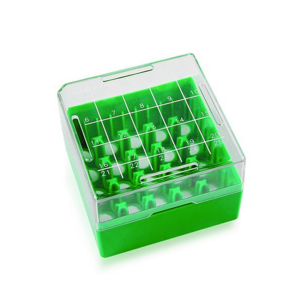 W651702-G KeepIT-25 green Freezing Box, Plastic, for 25 cryogenic vials ...