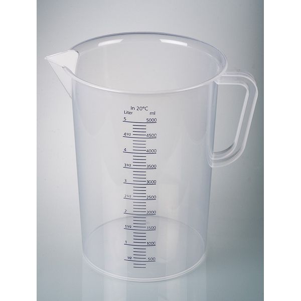 7104-5000 - Graduated beaker w/handle, PP, 5000 ml, blue grad ...