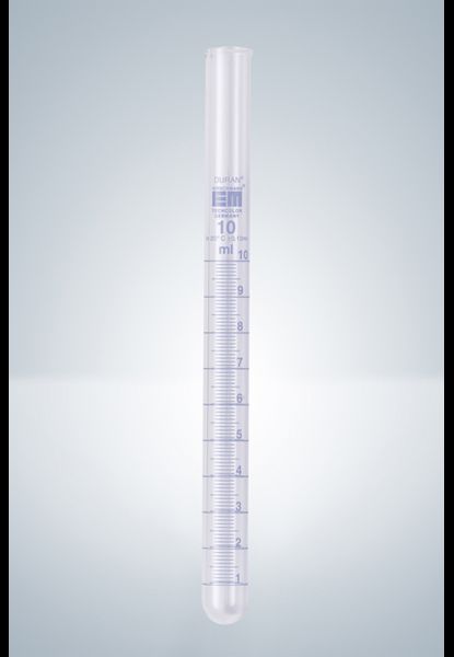 6400160 - Test tube/DURAN, 10:0,1 ml with spout, round bottom, blue ...