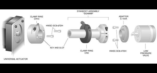 2SOAMMP - Standoff assembly 2, keyed, for m-electric actuator ...