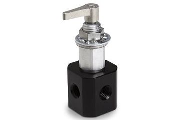 86777 - Manual T-Flow Valve, HVP 3-3, 3 Ports, ø 1.5 mm | Analytics-Shop