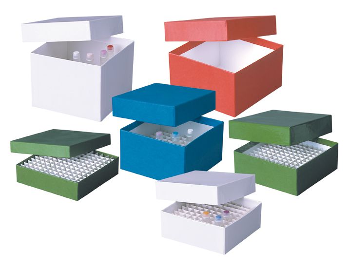 5132002 - ratiolab® Cryo-Boxes, cardboard, plastic coated, blue, 133 x ...