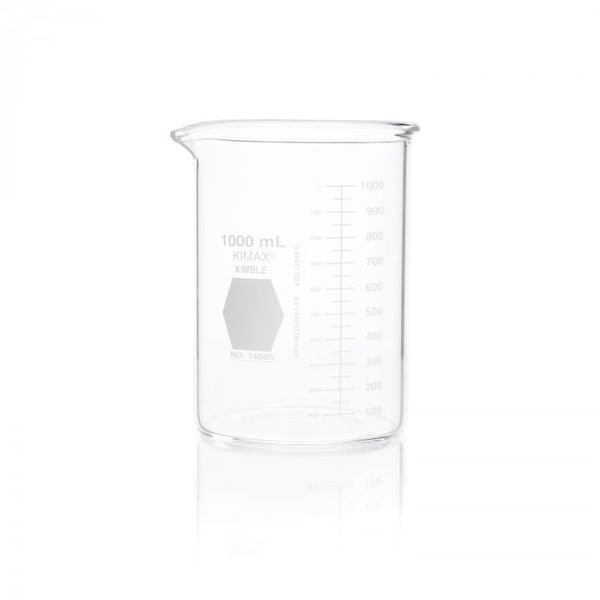 14005-1000 - Heavy Duty Beaker, low Form, white graduated, 1000 ml, 24 ...