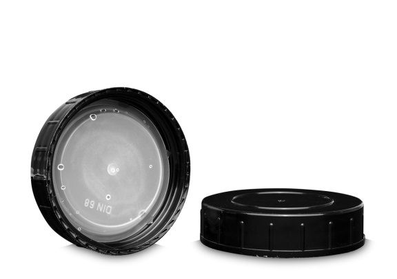 8-1001-68 - Screw Cap, PP, black with LDPE-Insert, GL 68, 100 pc/PAK ...