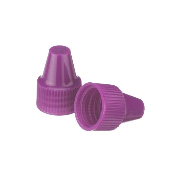 242537 Purple PE cap for dropper tip 13 mm and 6 ml dropper bottles ...