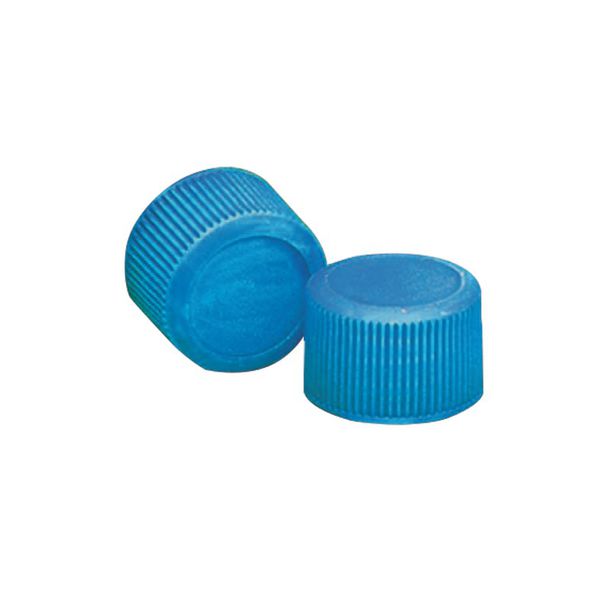 239512-04 28-410 Blue screw cap, PP, leak resistant, without liner, 72 ...