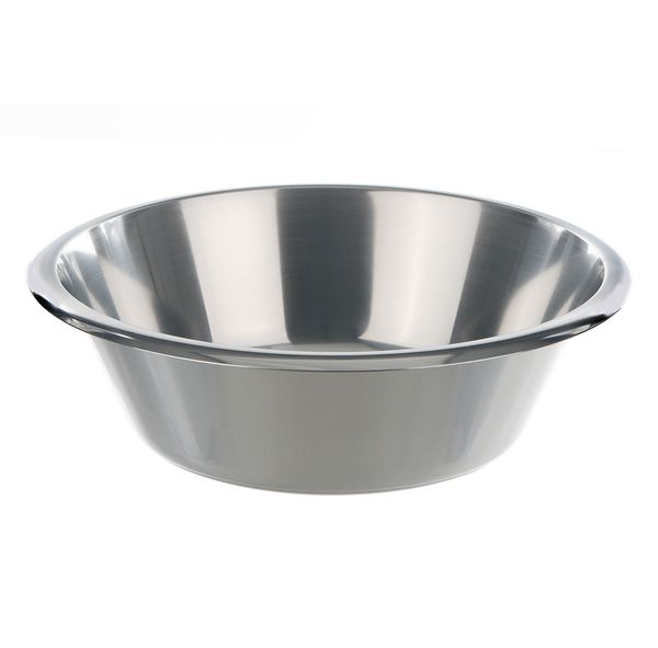 8597 - Laboratory dish, 18/10 stainless steel, round, shallow, 14 ...