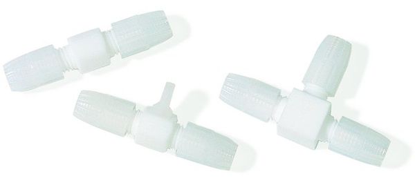 56138 - Omnifit 2-Way Connector, 0.8mm Bore, 3 pc/PAK | Analytics-Shop