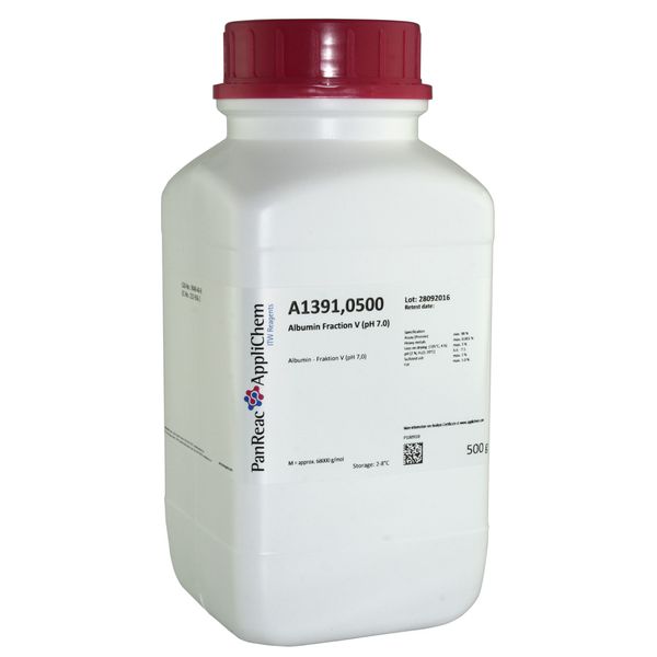 A1391,0500 - Albumin Fraction V (pH 7.0),500 g | Analytics-Shop