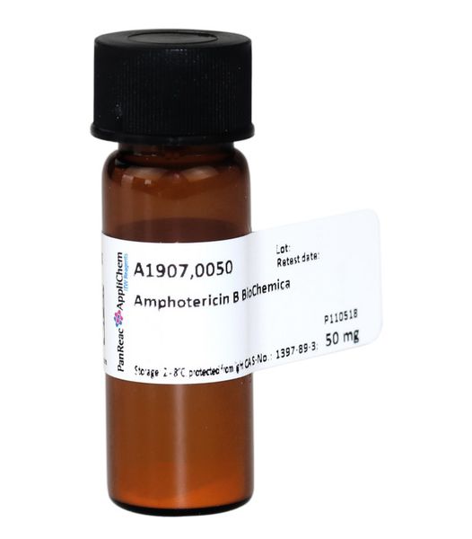 A1907,0050 - Amphotericin B BioChemica,50 mg | Analytics-Shop