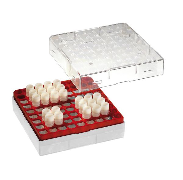 5150002 - Cryo-Boxes, PC, grid 9 x 9, green, 132 x 132 x 52 mm, 5 pc/PAK | Analytics-Shop