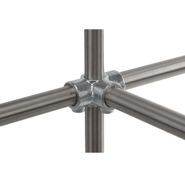 35 - Three socket cross f. 4 tubes, malleable cast iron, d=26.9mm | Analytics-Shop