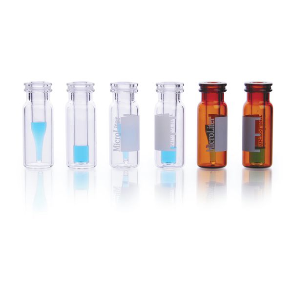 11-5000-300 2 ml clear glass vials, snap cap, 400 µl glass insert ...