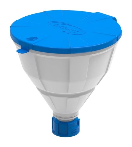 317636 - Funnel ARNOLD with lid, GL45, PE-HD, with splash guard, 2x ...