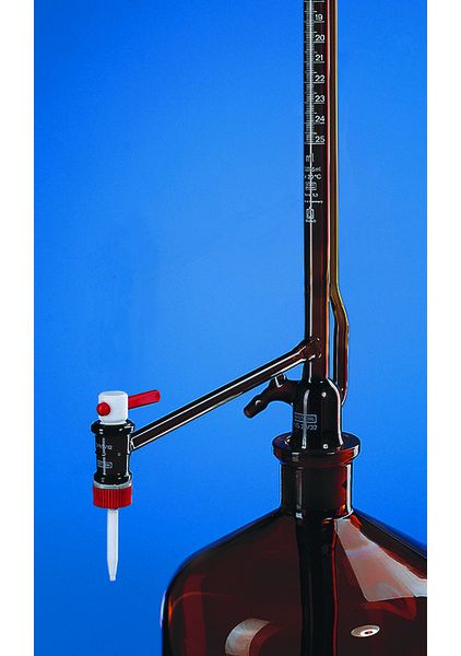 22316 - Automatic Burette, SILBERBRAND, 25 : 0.05 ml, Boro 3.3, amber ...