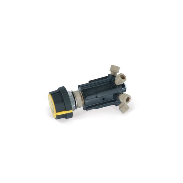 V-451 - 6-Port Injection valve 0,040'' thru hole, black, Bulkhead, 1pc ...