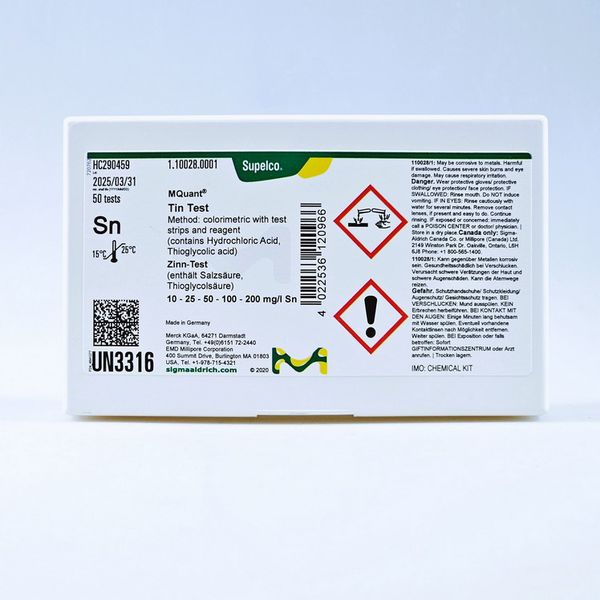 1100280001 - Tin -test method: colorimetry with test rods and reagent ...