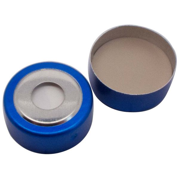AAV200642 - 20 mm Magnetic bimetal cap, blue/silver, with hole ...