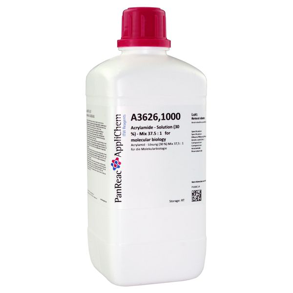 A3626,1000 - Acrylamide - Solution (30 %) - Mix 37.5 : 1 Molecular ...