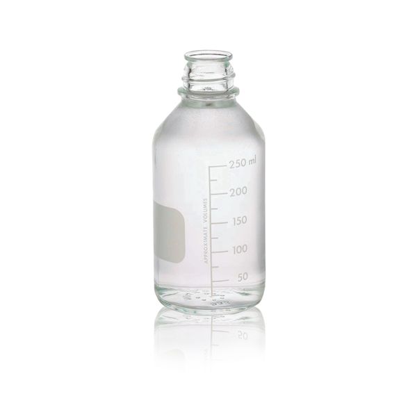 219437 Media bottle, 250ml, clear, graduated, without 33-430 screw cap ...