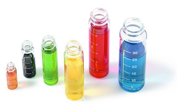 27026 - Vials, clear glass, screw top, graduated (vial only), volume 15 ...