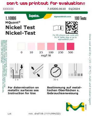 1100060001 - Nickel-test method: colorimetry with test rods, 100 tests ...