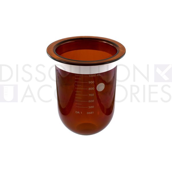 PSGLA9CR-AZM - Vessel 1 L, Amber Glass, w/Cent Ring, Sotax/Zymark ...