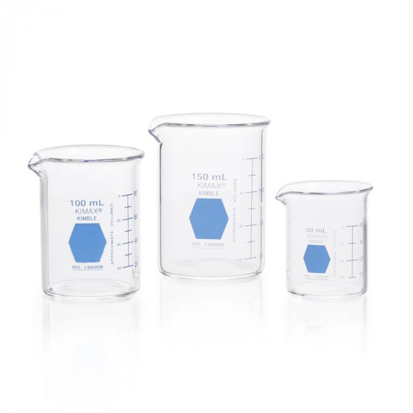 14000B-400 - Griffin Beaker, low Form, blue graduated, 400 ml, 12 pc ...