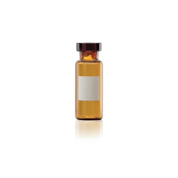 223692-01 1.5 ml vials with standard beaded rim, title block, brown ...