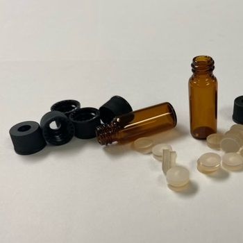 25802 - 1.5 ml, 12 x 32 mm, Amber Screw-Cap Septum Vials Kit, 72/PAK ...