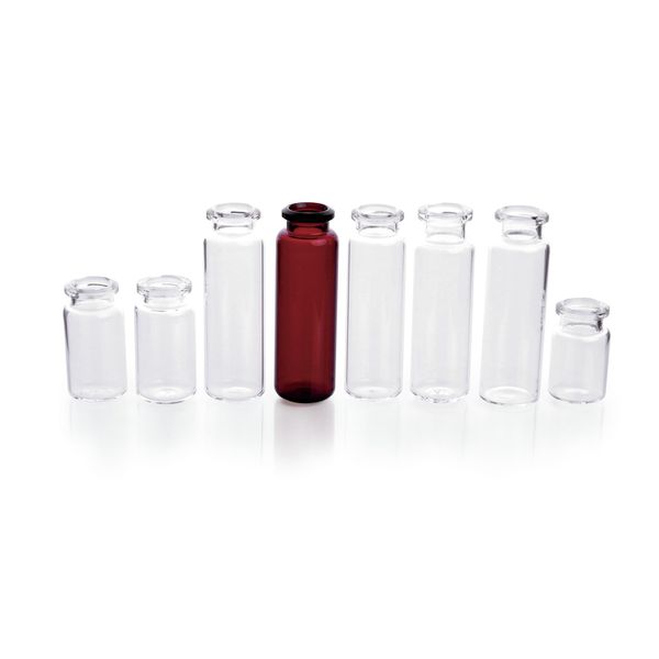 20-2400 20 ml clear glass vials, flat beaded rim, 22 x 75 mm, 100 pc ...