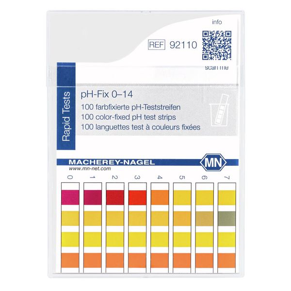 92110 - pH-Fix indicator sticks pH 0...14 non bleeding (pack of 100 ...