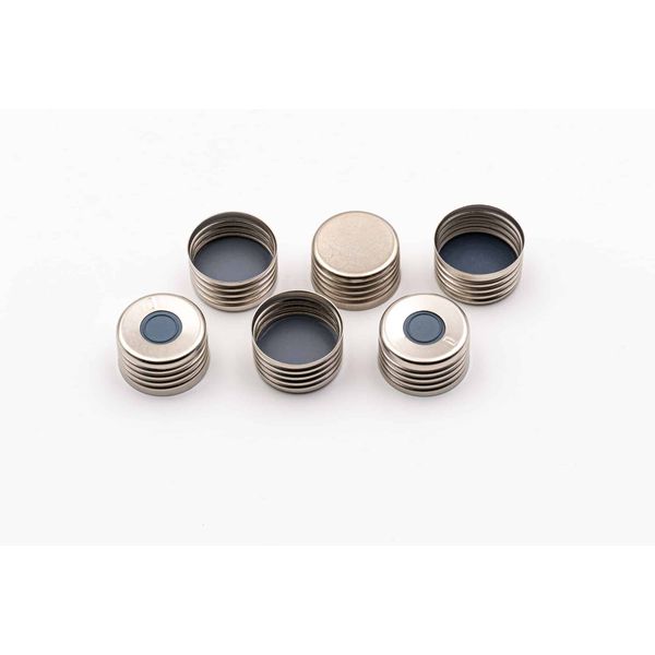 AAV181462 - 18 mm Magnetic Universal Screw Cap, silver, with hole, PTFE ...